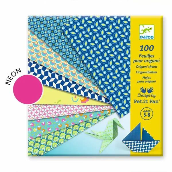 100 Neon-Colored Origami Sheets 09304 - The Twister Tree